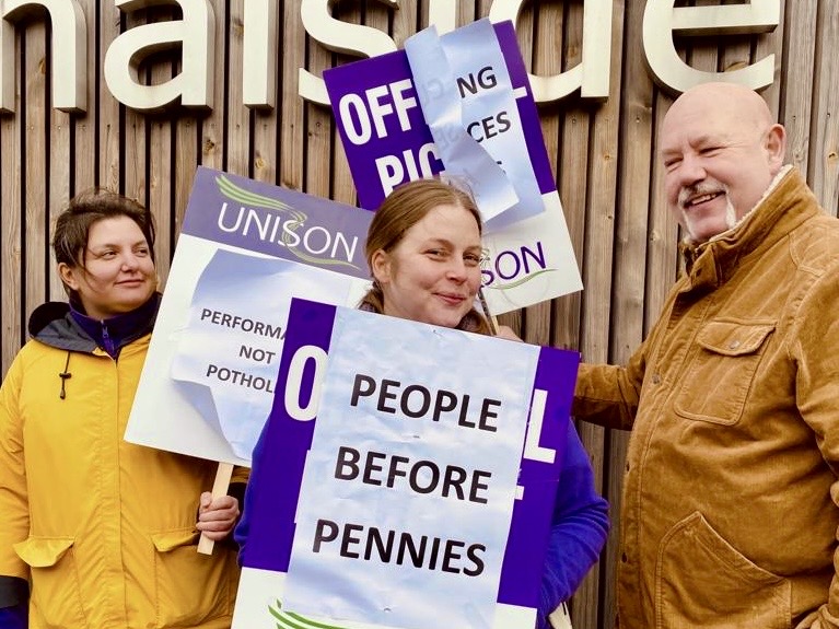 Council workers lobby to save services in Somerset - UNISON South West