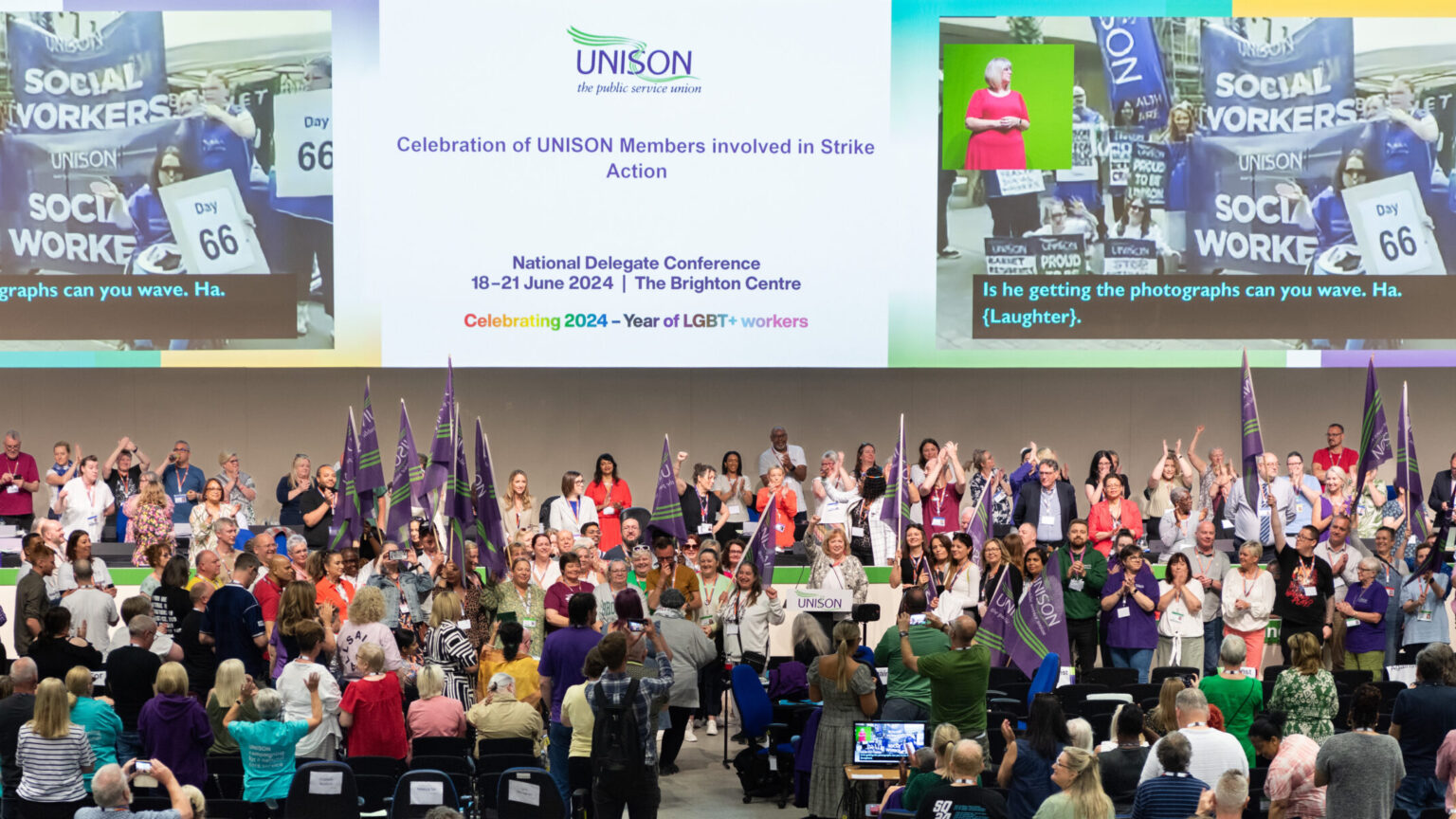 Conference hails striking members - UNISON South West