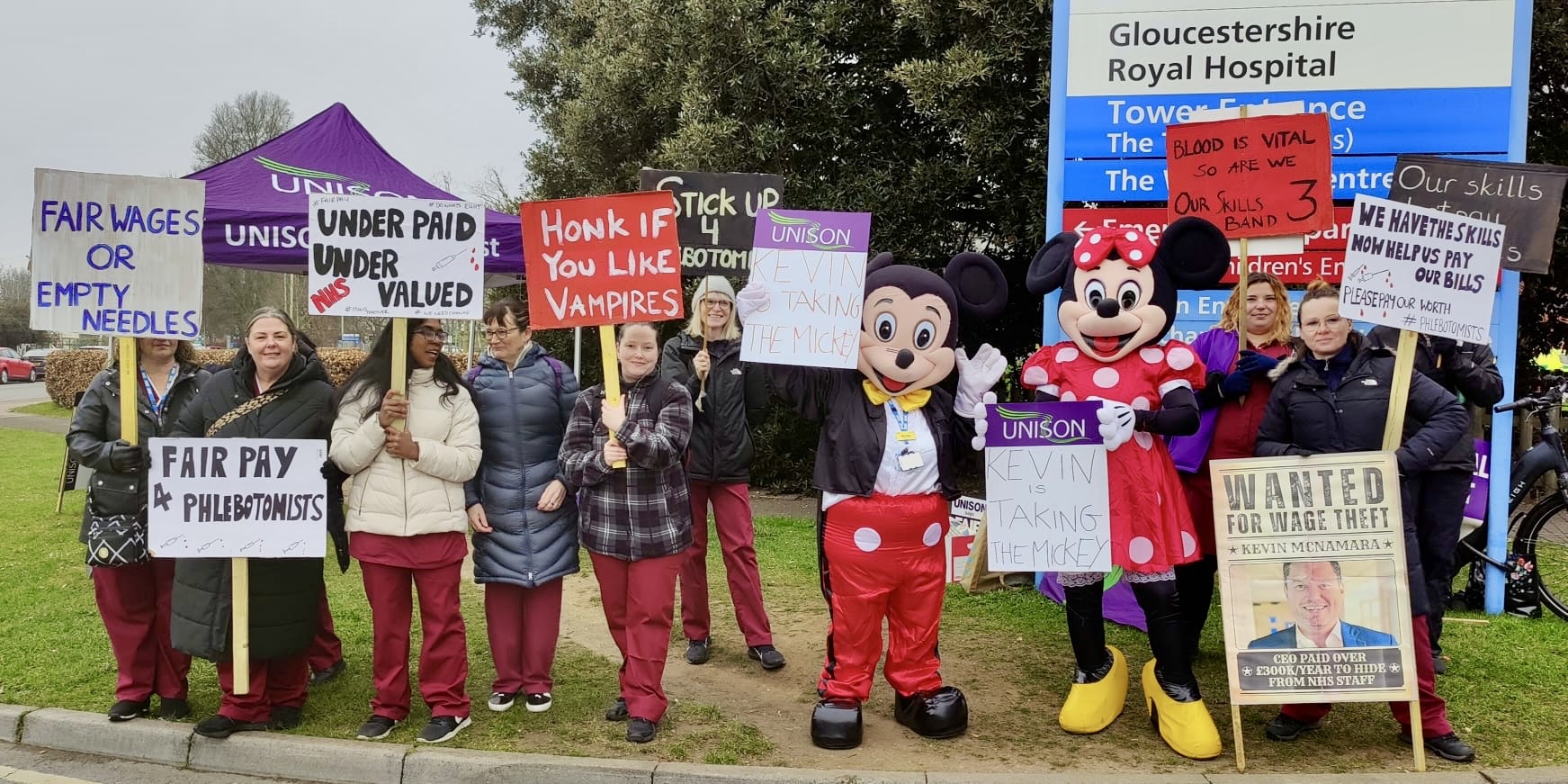 Striking Gloucestershire NHS staff call on hospital boss to end dispute ...